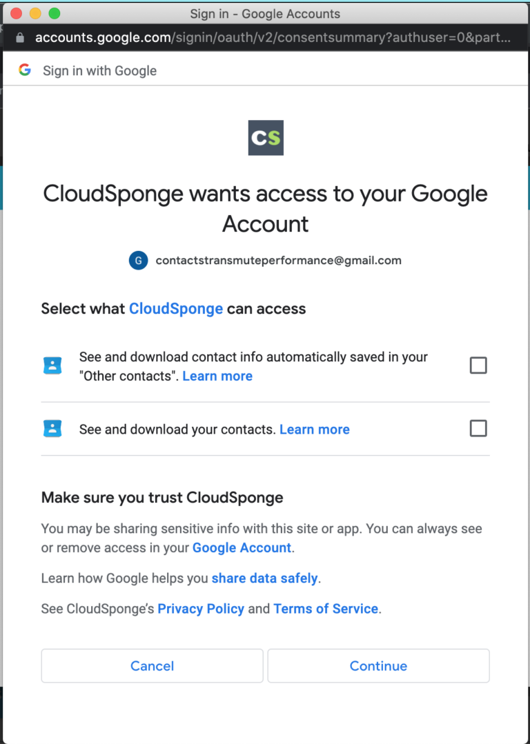 Embracing Incremental Authorization with Google Contacts API - CloudSponge