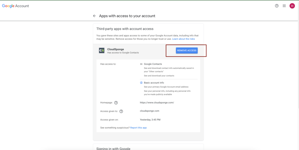 Securing your Google Contacts - CloudSponge