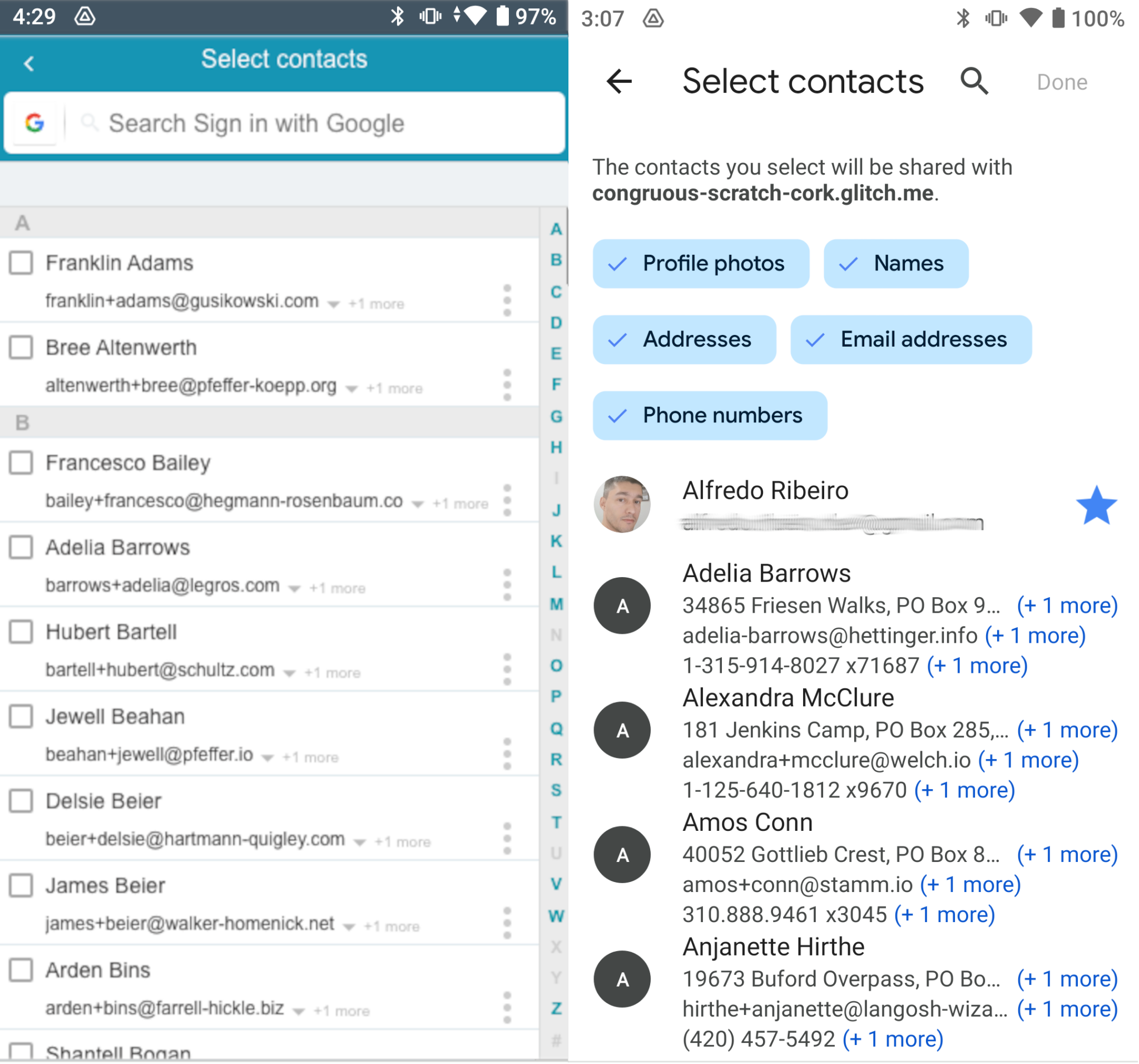 Mobile Address Book and Contact Picker API Experiment - CloudSponge