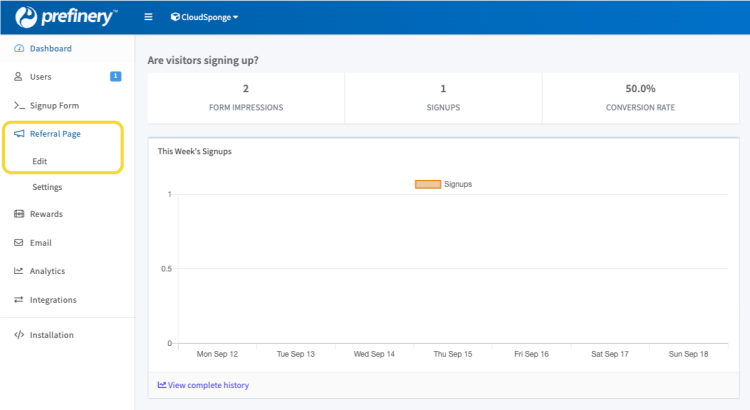 Prefinery Installation Guide - CloudSponge
