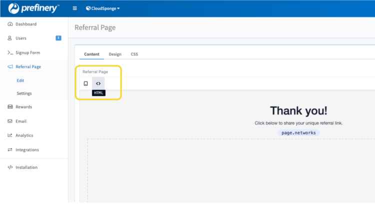 Prefinery Installation Guide - CloudSponge