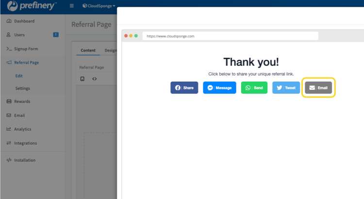 Prefinery Installation Guide - CloudSponge